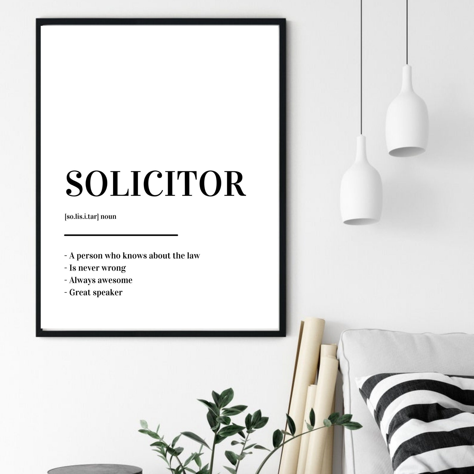 Solicitor Definition Print Poster - Etsy