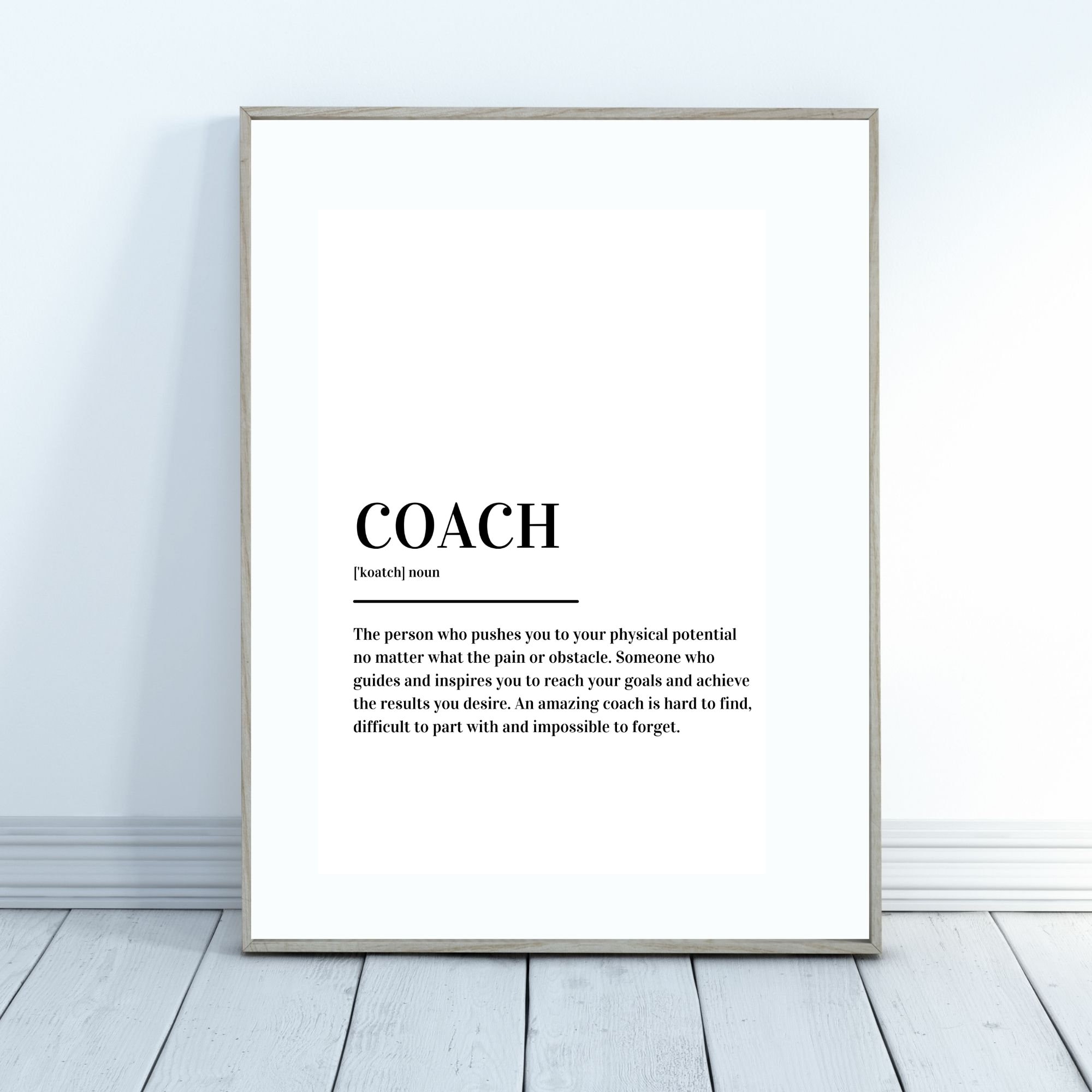 Coach Definition Print Poster - Etsy