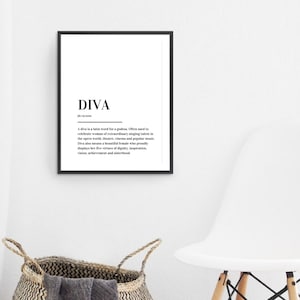 Diva Definition Print Poster - Etsy
