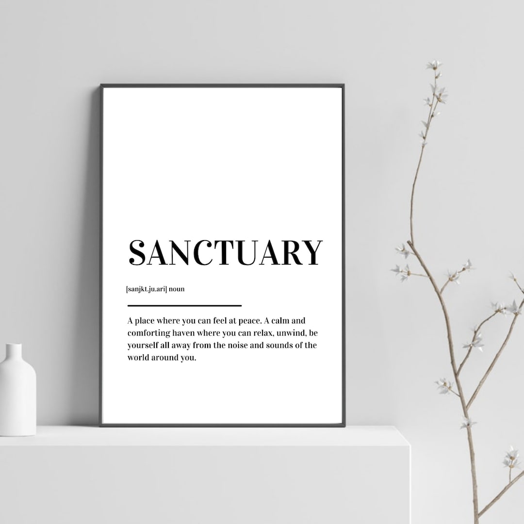 Sanctuary Definition Print Poster - Etsy