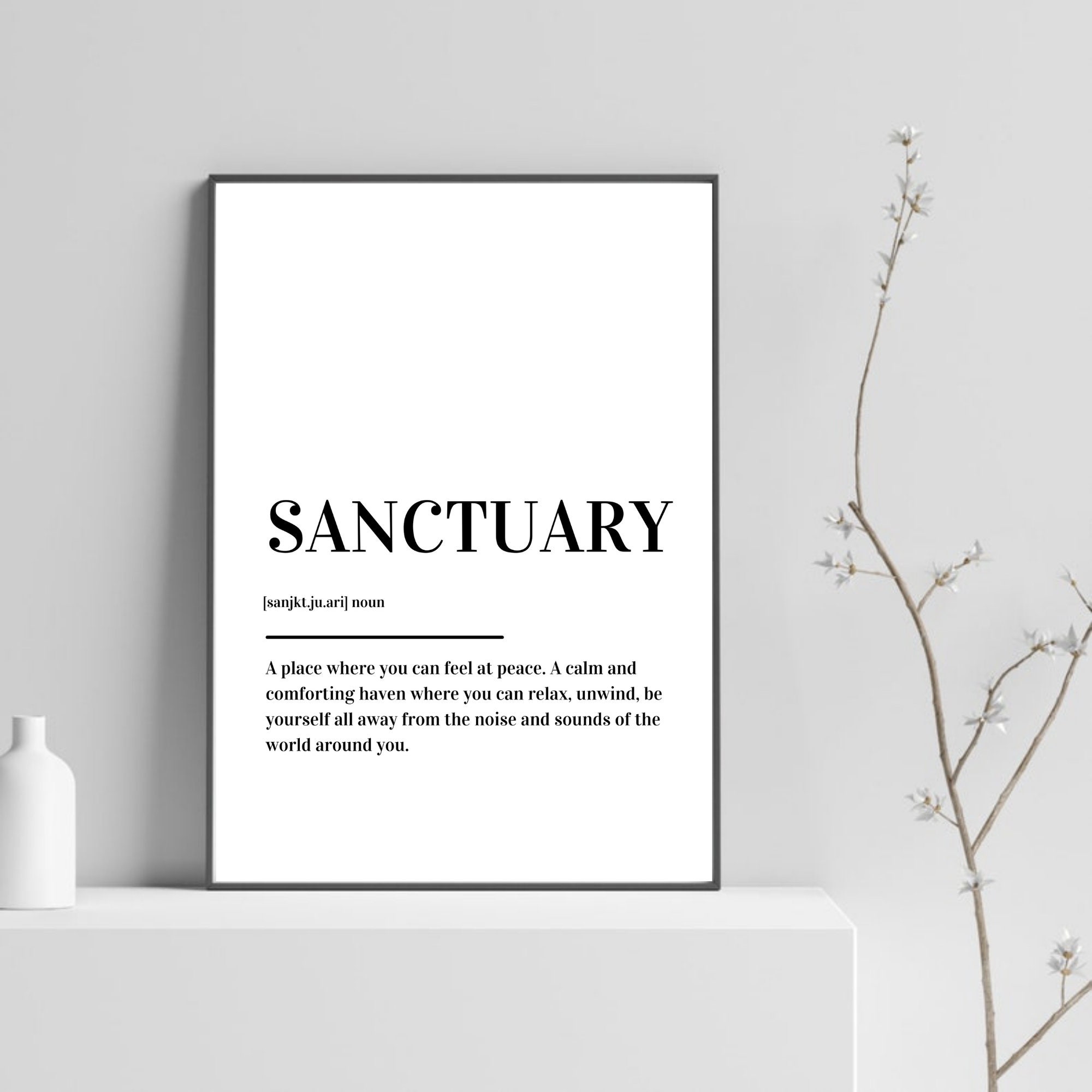 Sanctuary Definition Print Poster - Etsy