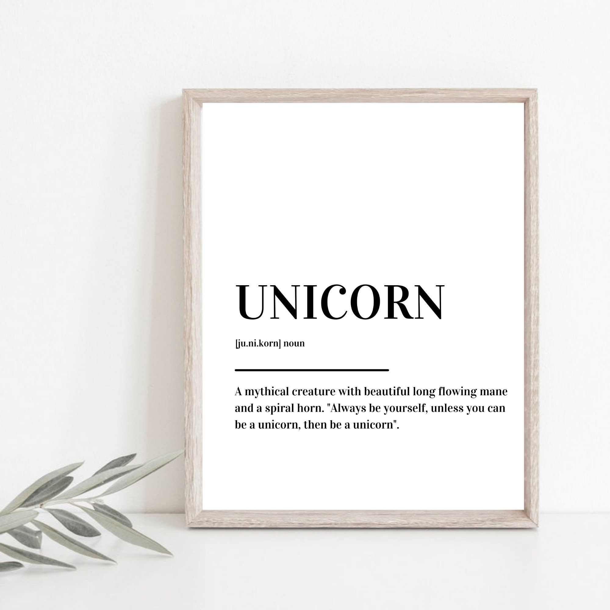 Unicorn Definition Print Poster - Etsy