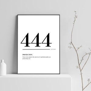 444 Angel Number - Printable Digital Art - Etsy