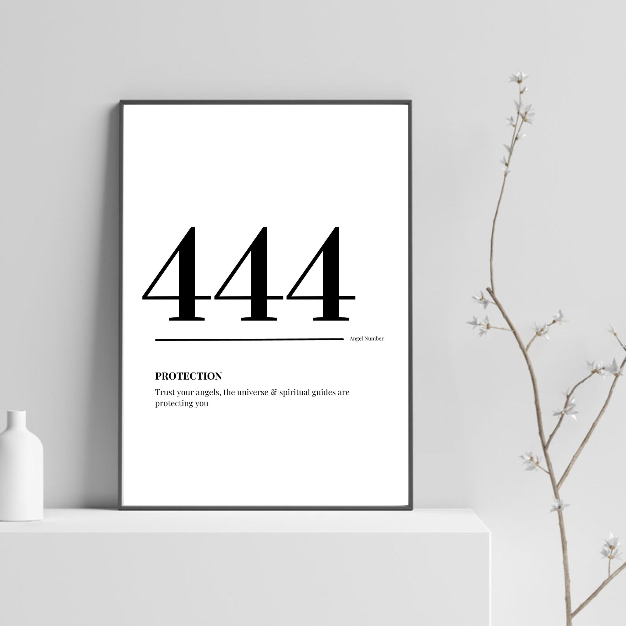 444 Angel Number Printable Digital Art - Etsy