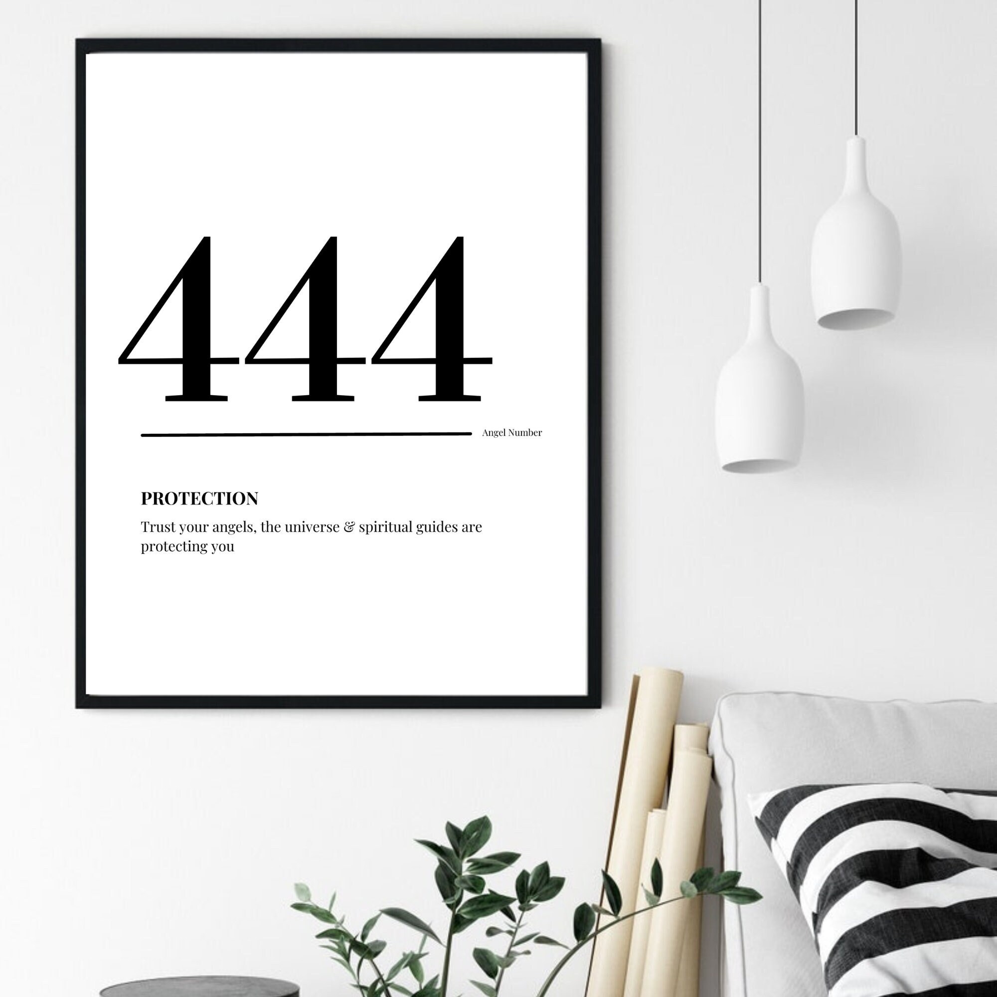 444 Angel Number Printable Digital Art - Etsy