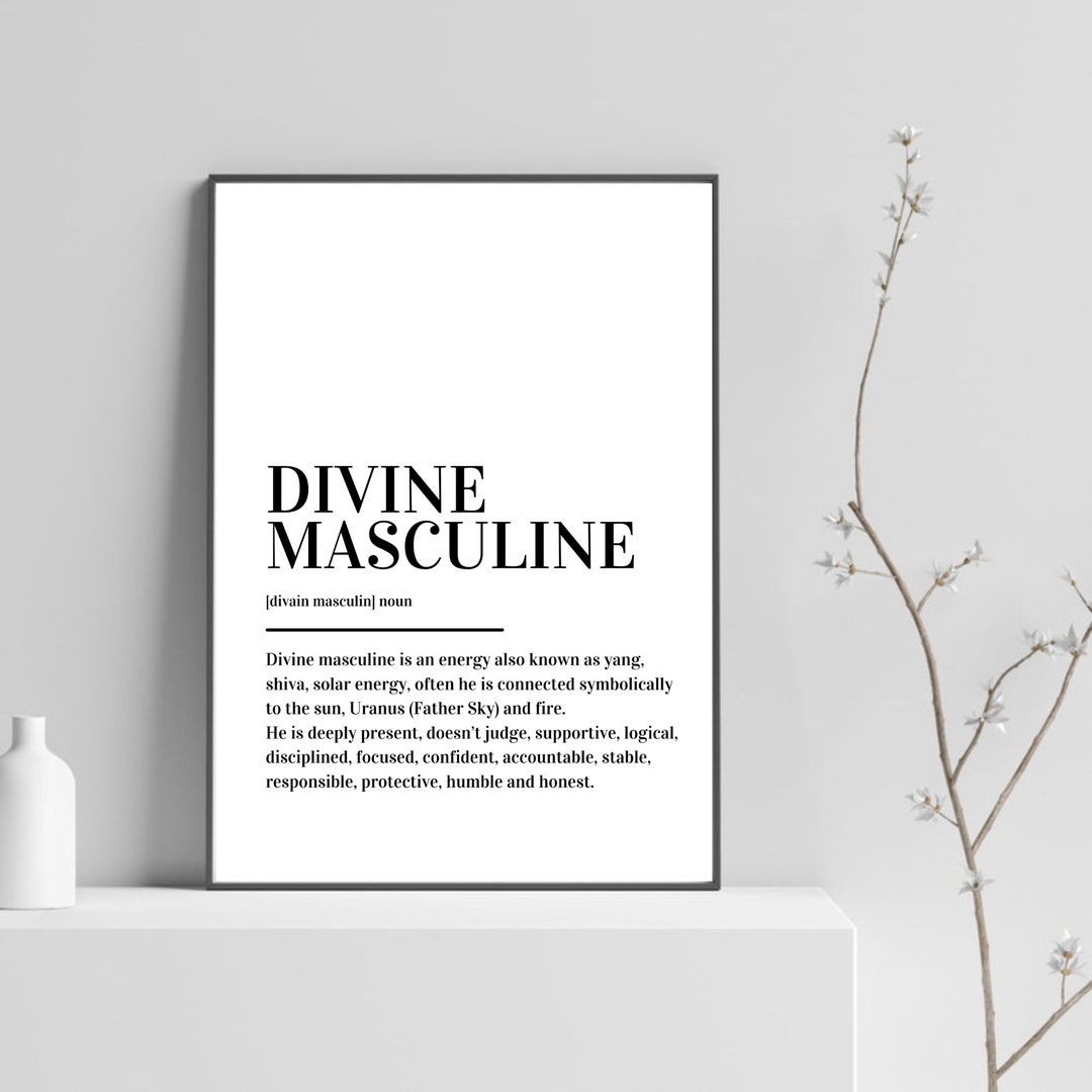Divine Masculine Definition Print - Etsy