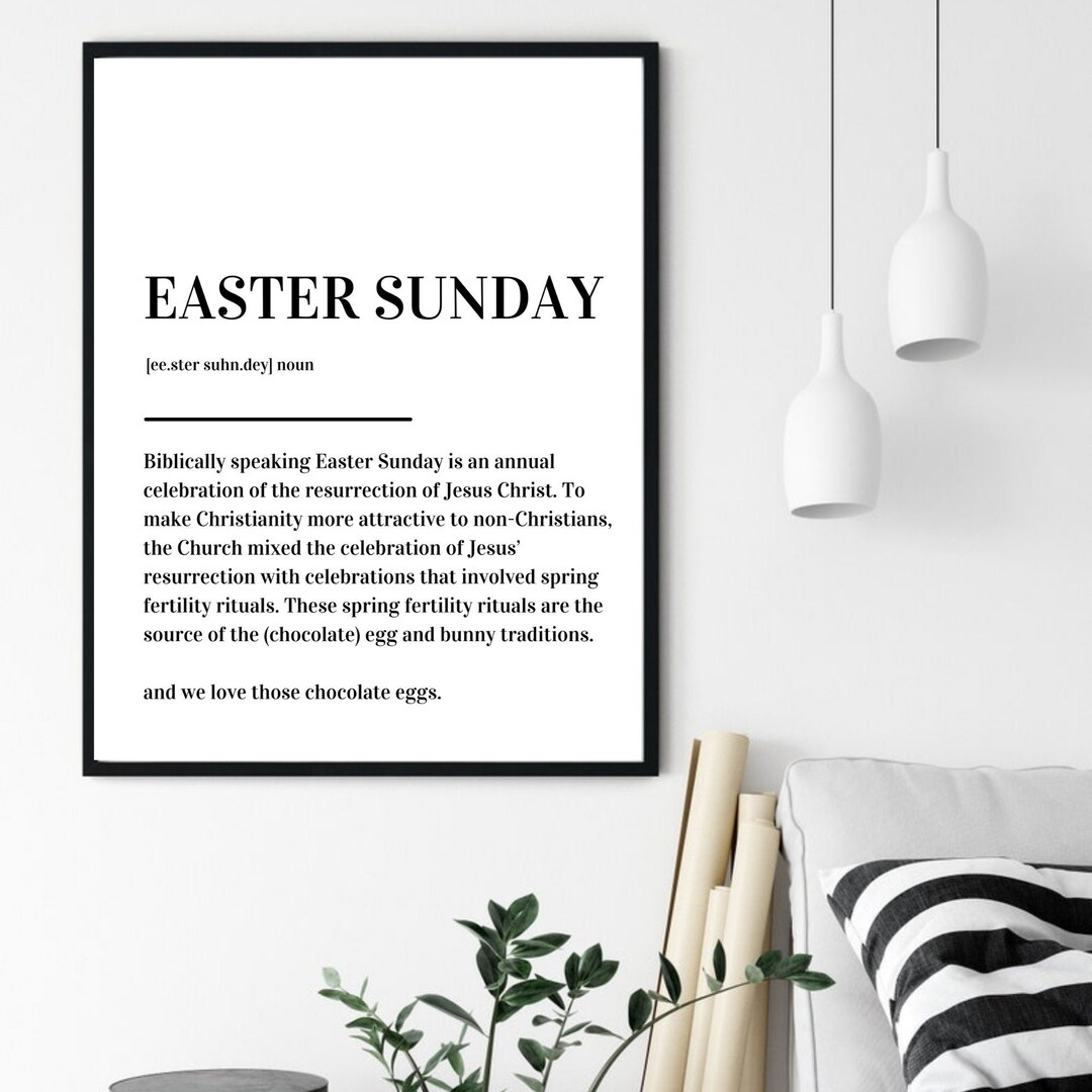 Easter Sunday Definition Print Poster - Etsy
