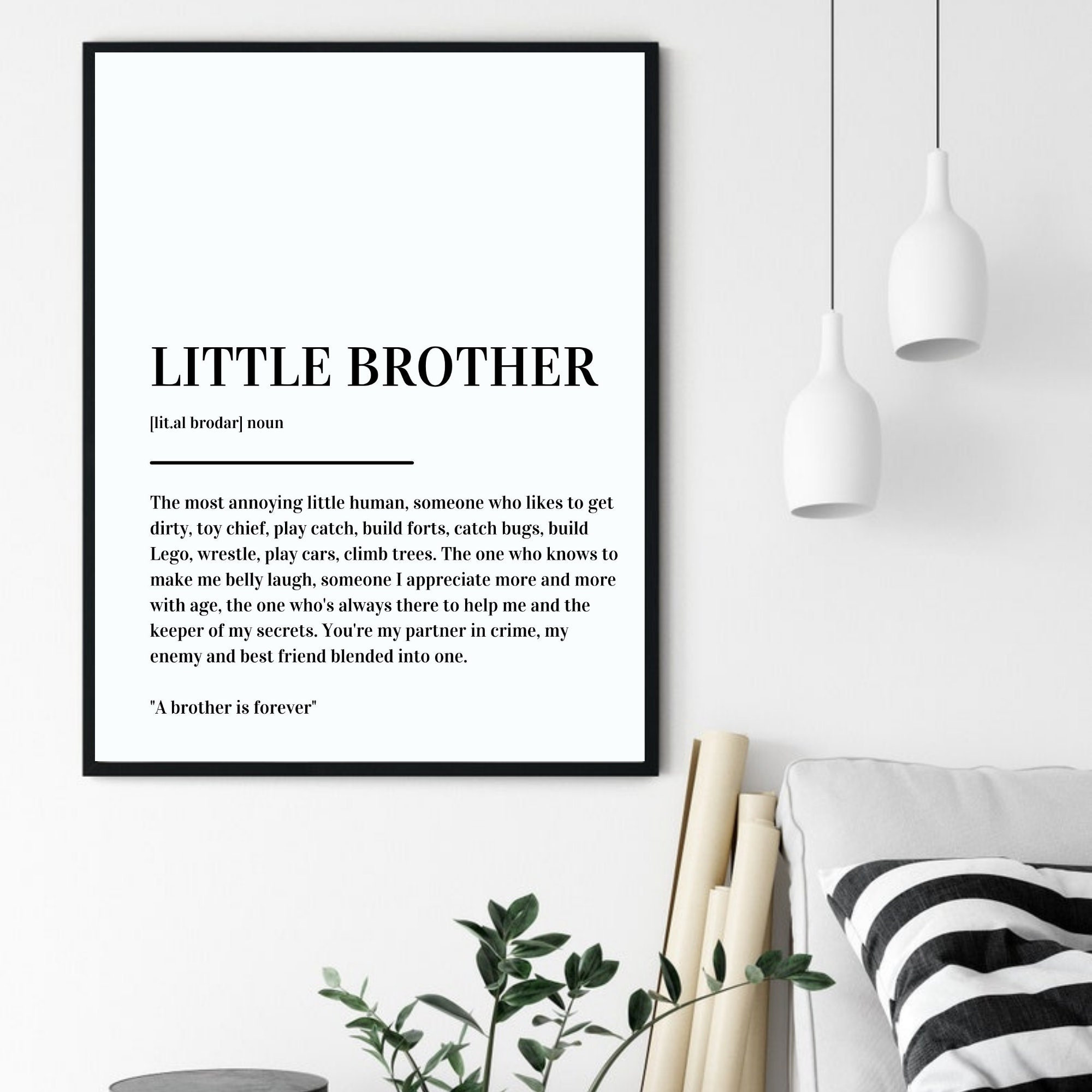 Little Brother Definition Print Poster - Etsy