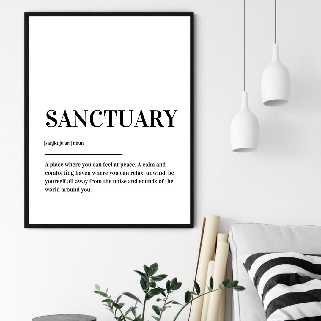 Sanctuary Definition Print Poster - Etsy