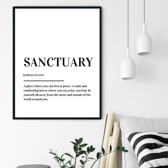 Sanctuary Definition Print Poster | Etsy