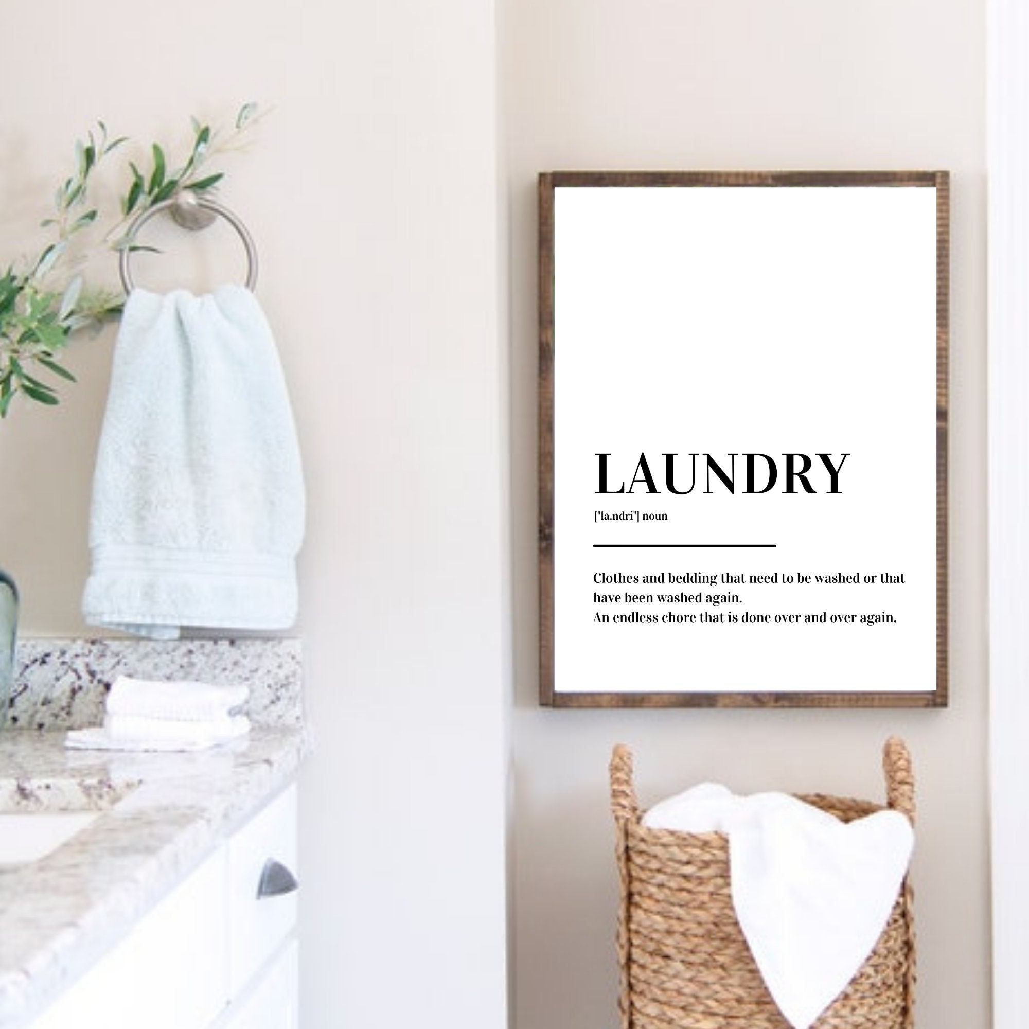 Laundry Definition Print Poster - Etsy