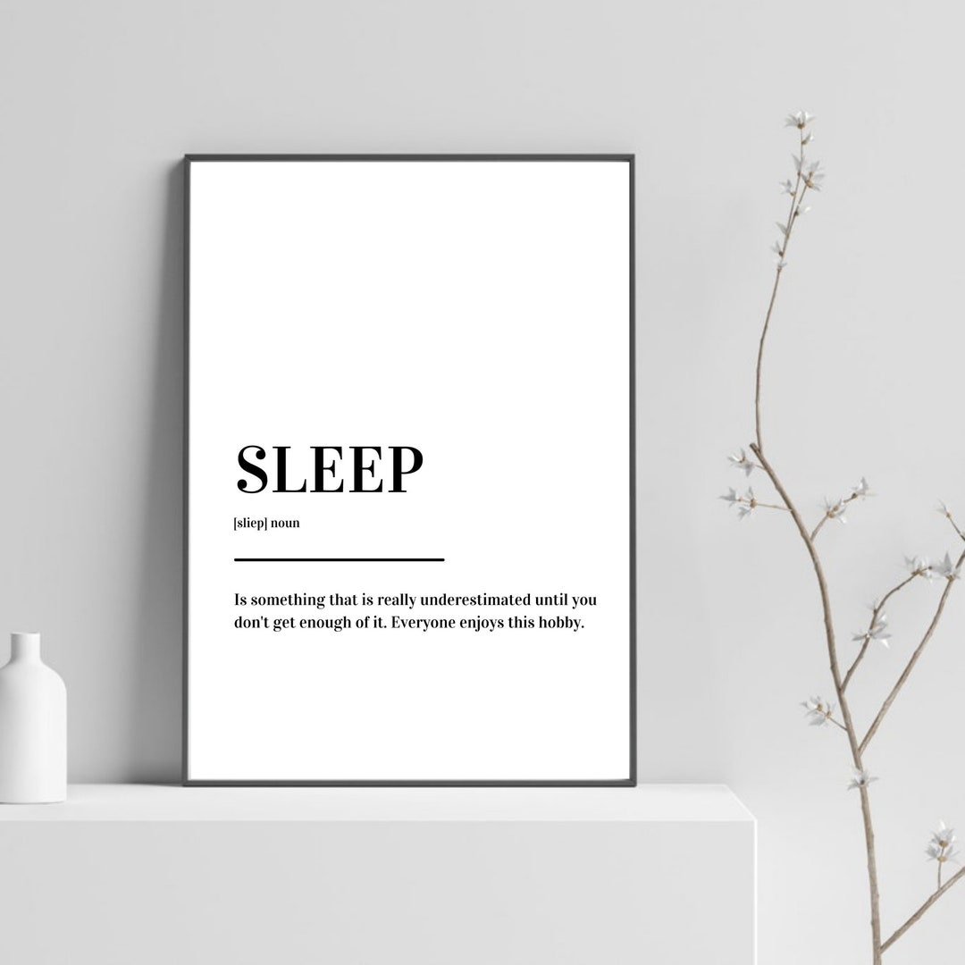 Sleep Definition Print Poster - Etsy