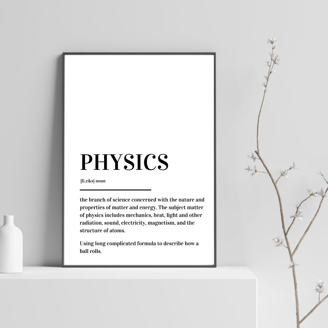 Physics Definition Print Poster - Etsy