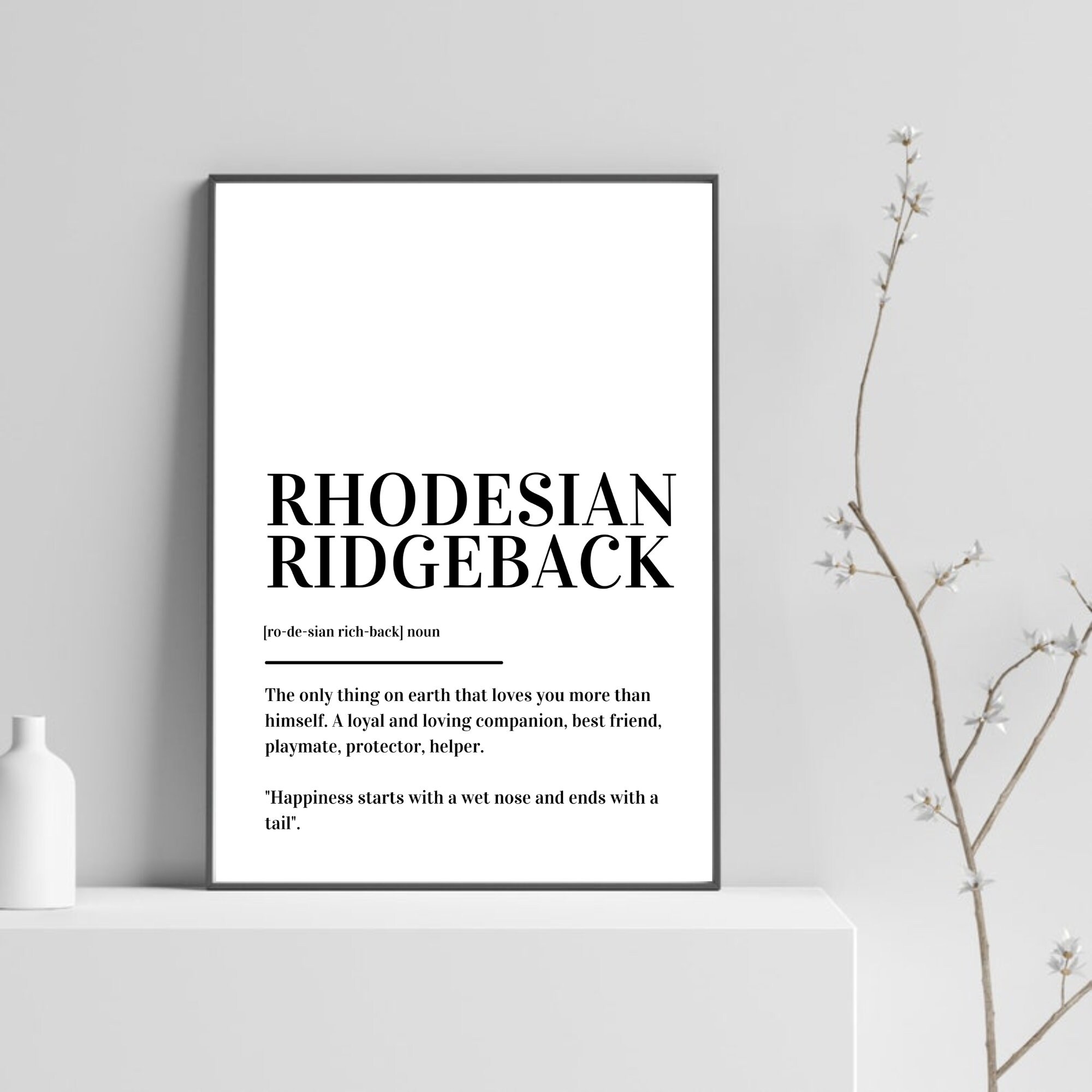 Rhodesian Ridgeback Definition Print Poster - Etsy