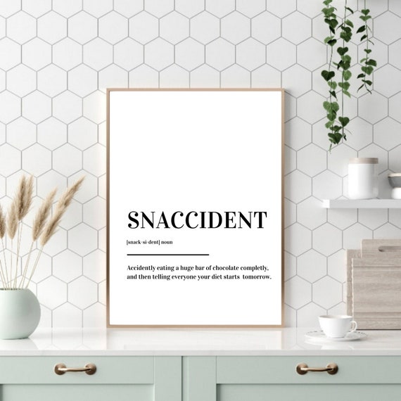 Snaccident Definition Print Poster | Etsy