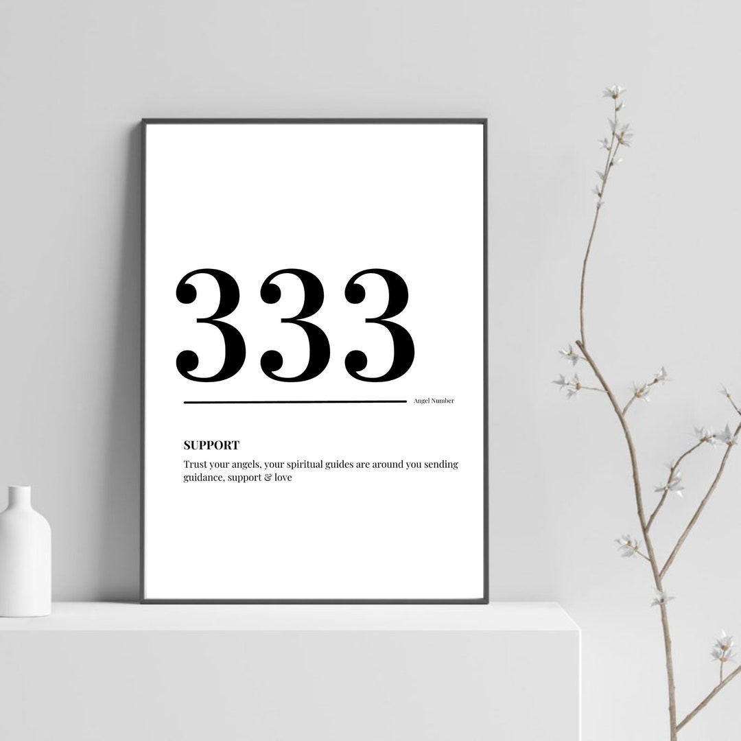 333 Angel Number - Printable Digital Art - Etsy