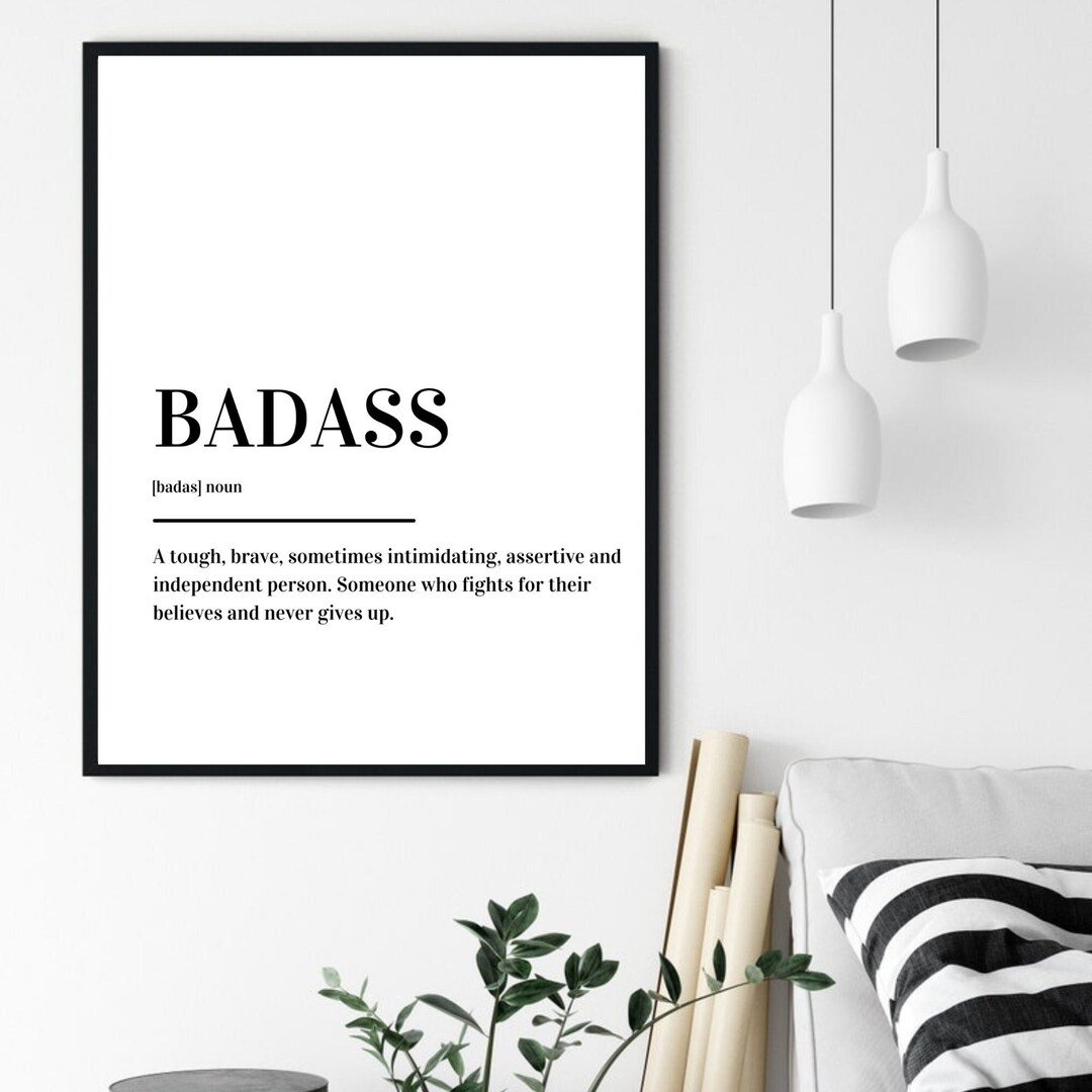 Badass Definition Print Poster - Etsy