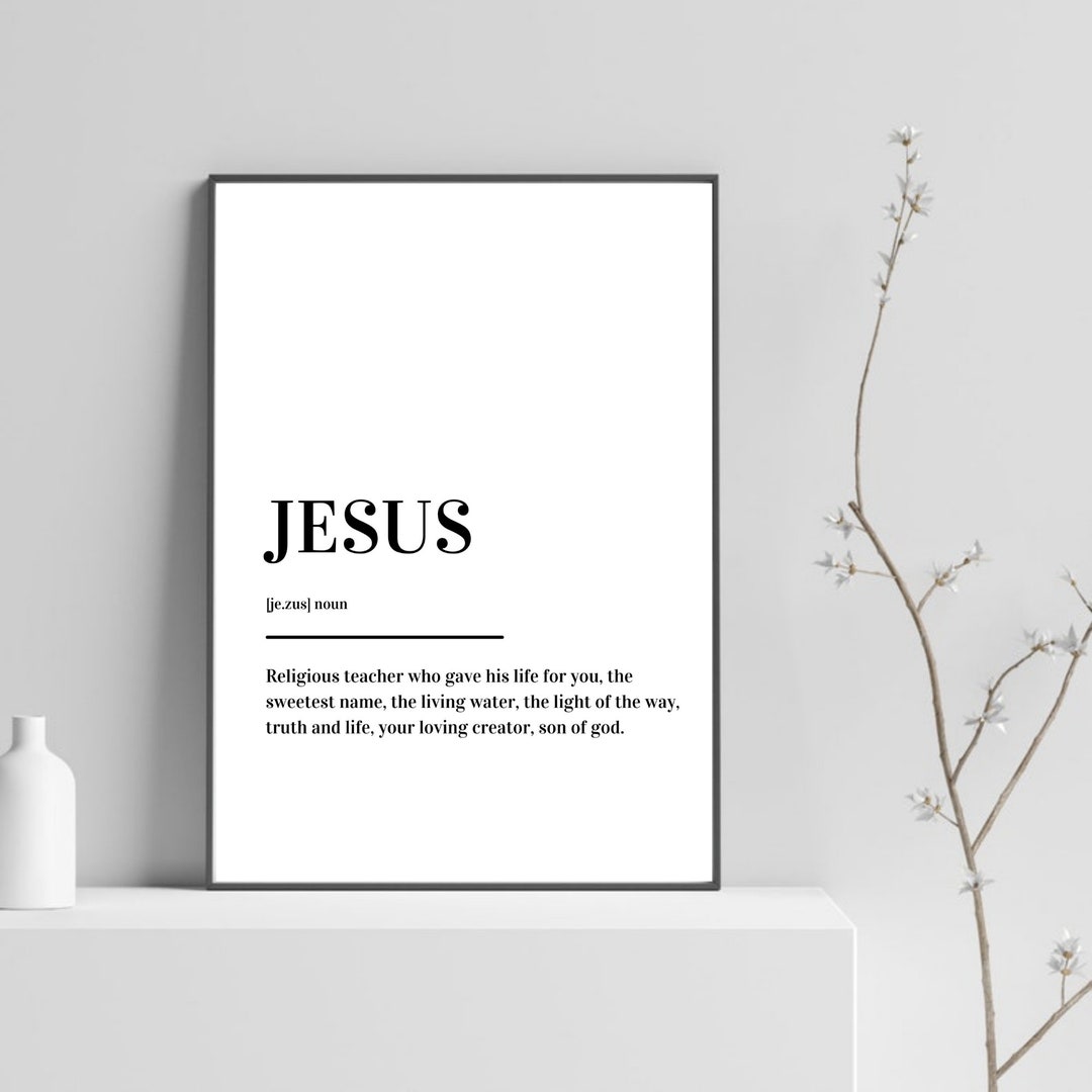 Jesus Definition Print Poster - Etsy