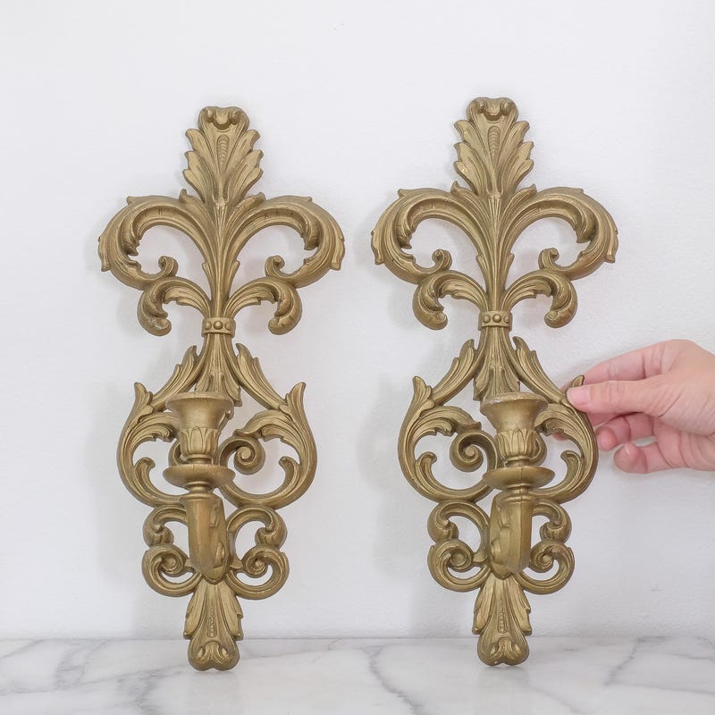 Candle Sconce With Bow - Etsy