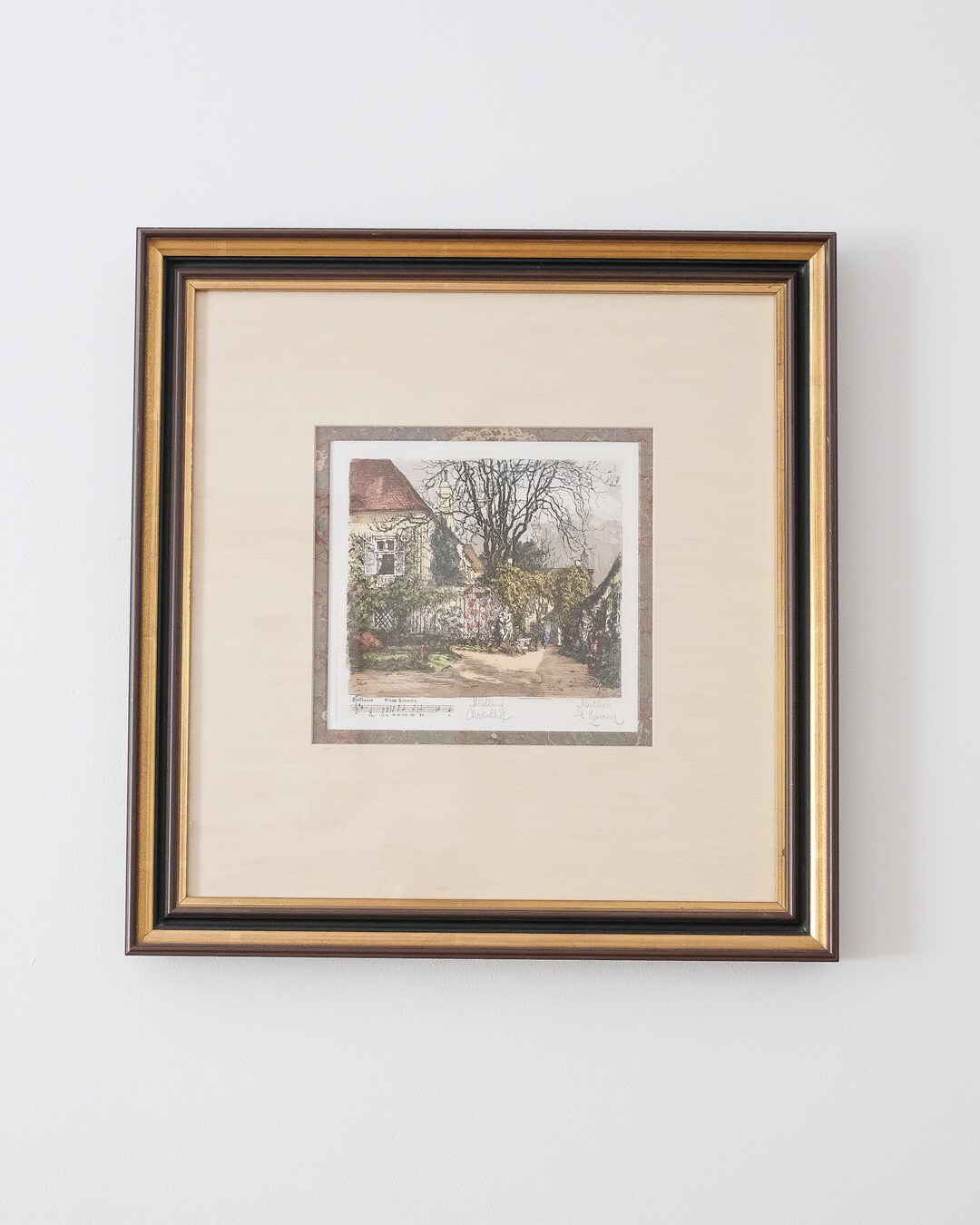 Franz Xavier Wolf Rare 1940s Color Etching, Signed Architectural ...