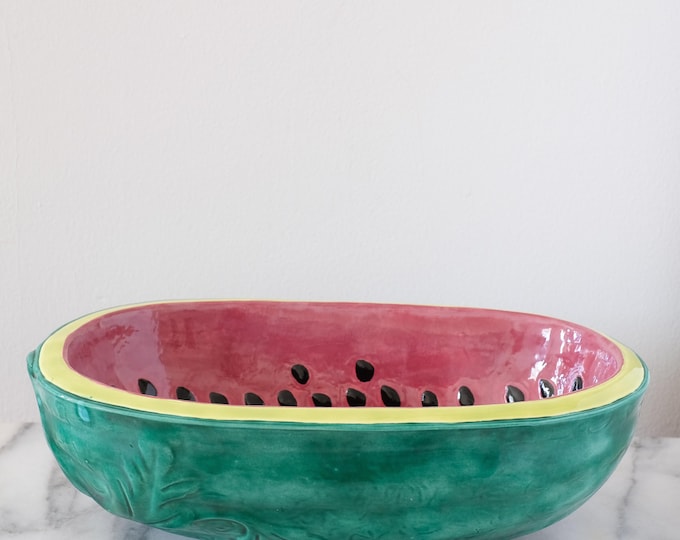 Ceramic Watermelon Serving Dish/platter, Watermelon Lover Gift ...