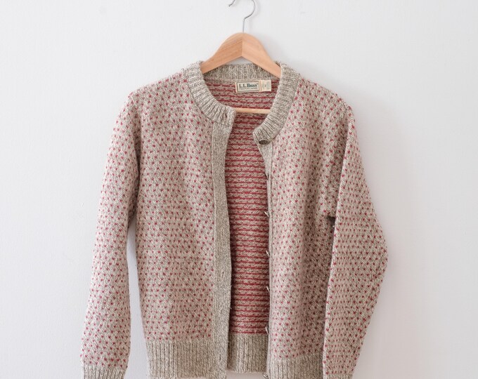 Vintage Wool Cardigan Sweater, Grey Wool Cardigan Sweater, Vintage L.L ...