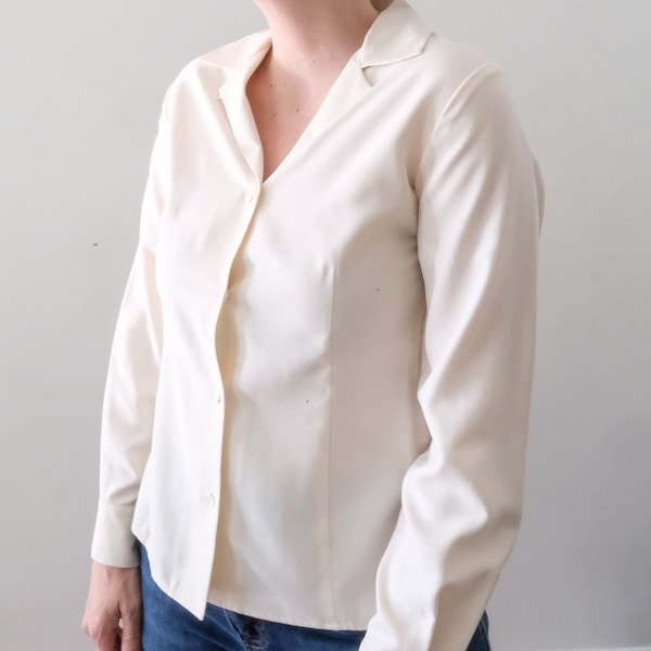 Cream Blouse - Etsy