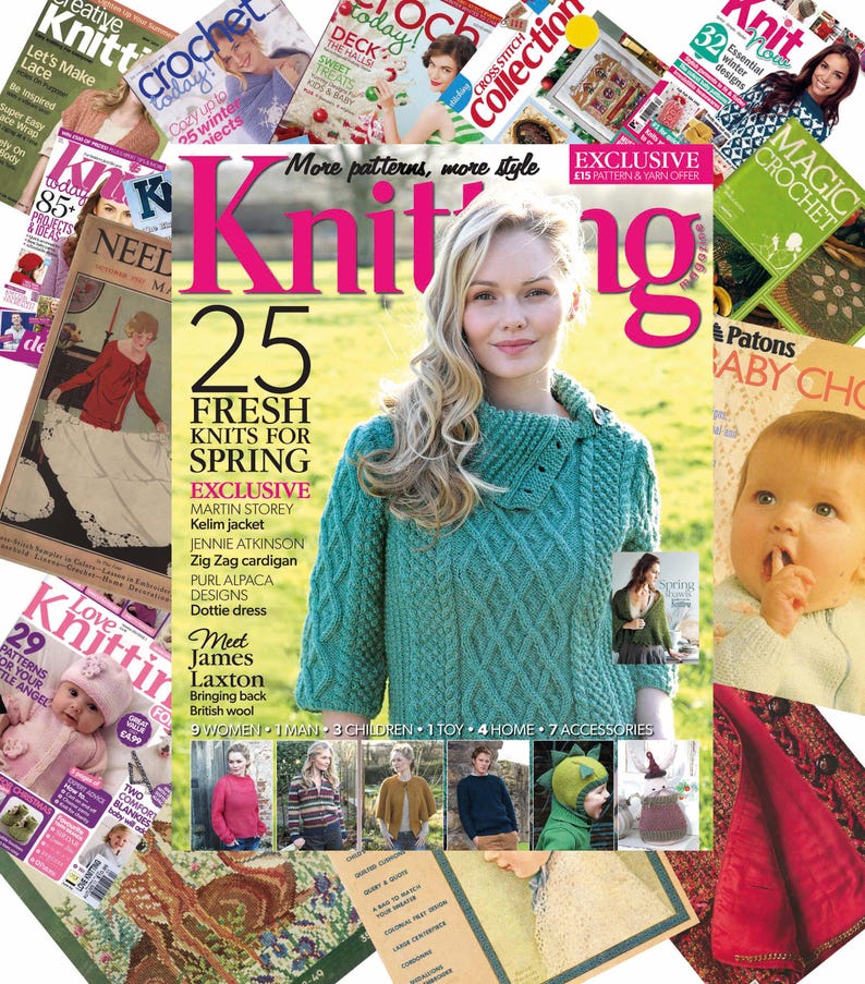 Hobby Magazines:vintage Women Hobby Magazin Knitting Crochet Needlework ...