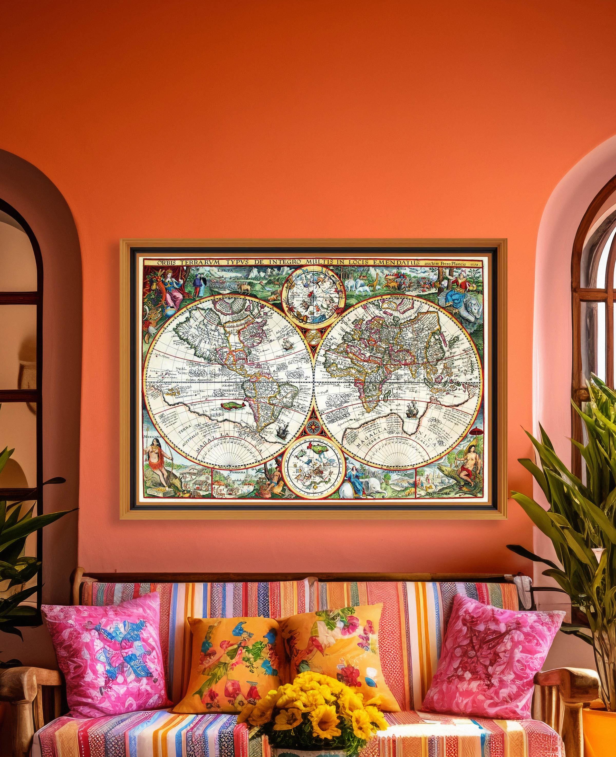 Nostalgic Digital Map,vintage Map Prints,old World,retro Map,historical ...