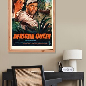 The African Queen Movie Poster Wall Art Classic Cinema Print Digital ...