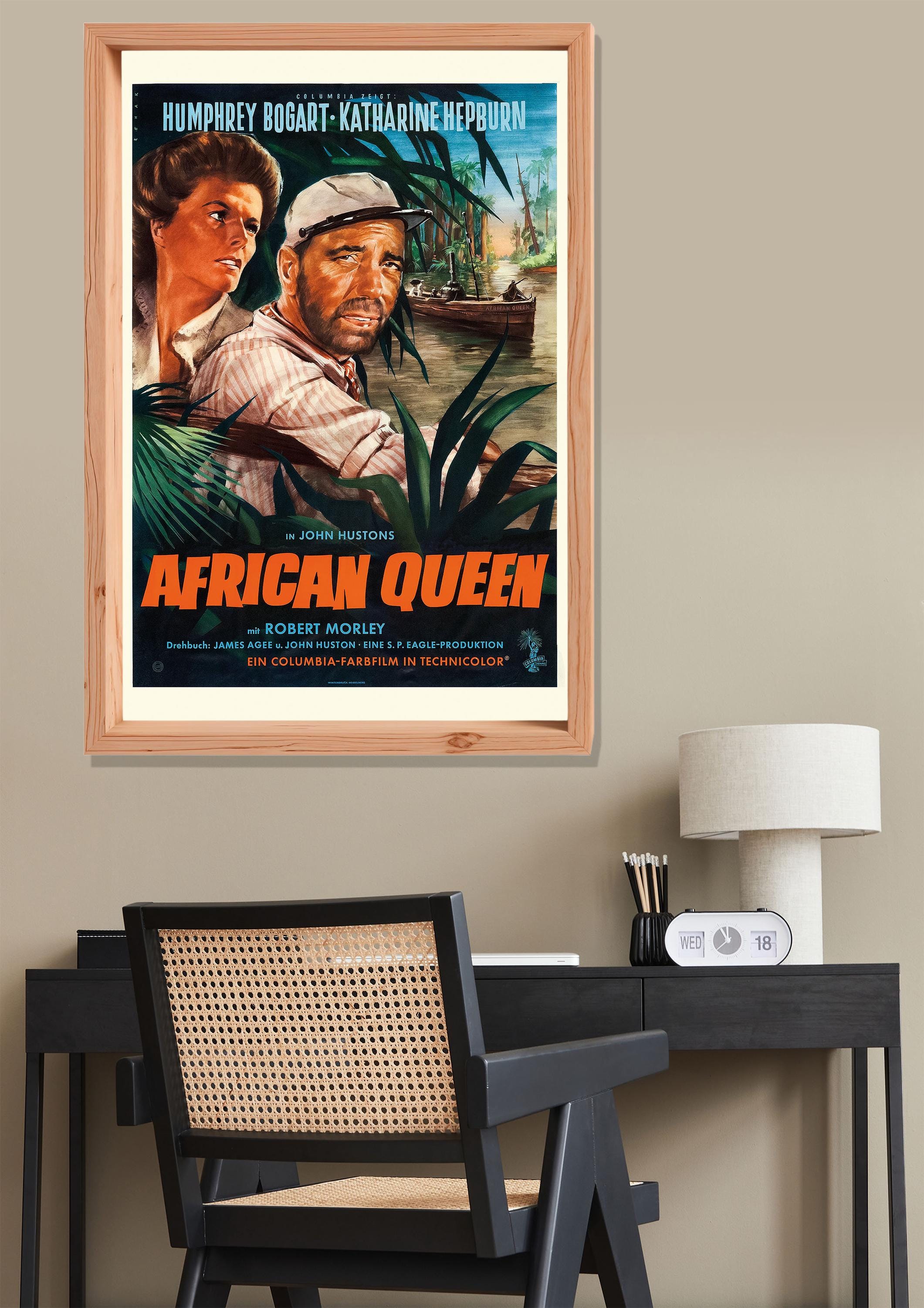 The African Queen Movie Poster Wall Art Classic Cinema Print Digital ...