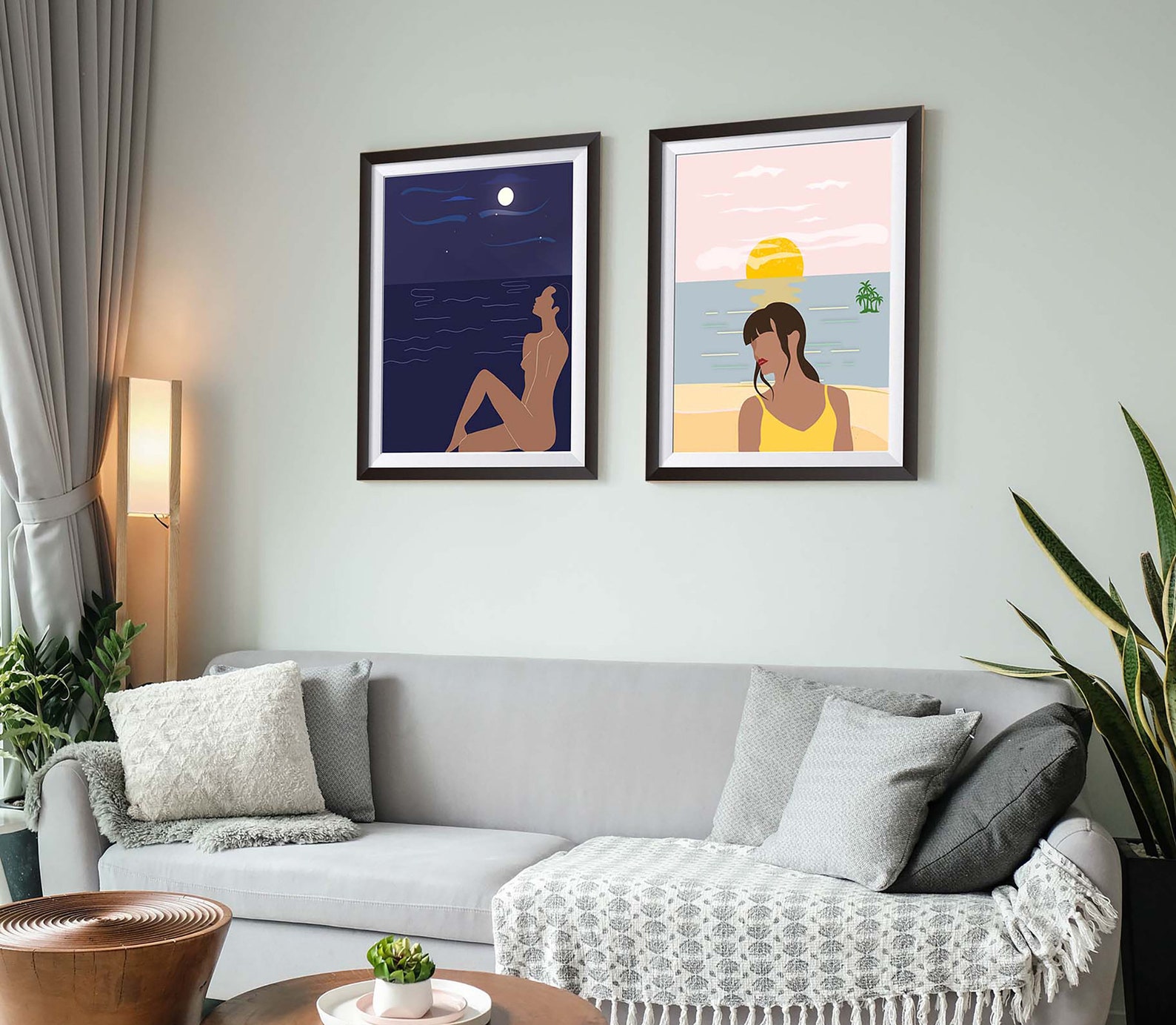 Woman Art Print Female Art Neutral Female Wall Art Boho Girl Print ...