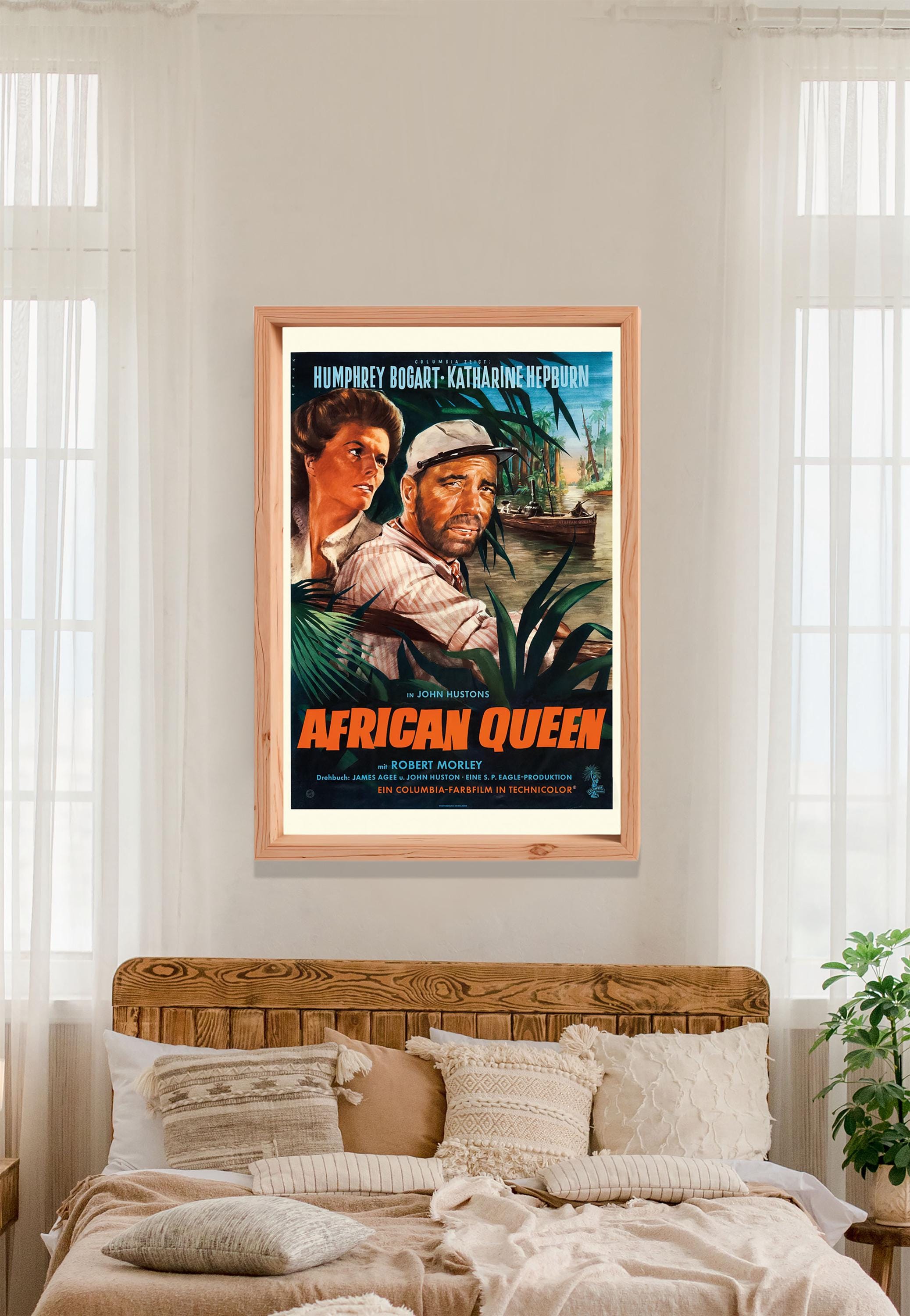 The African Queen Movie Poster Wall Art Classic Cinema Print Digital ...