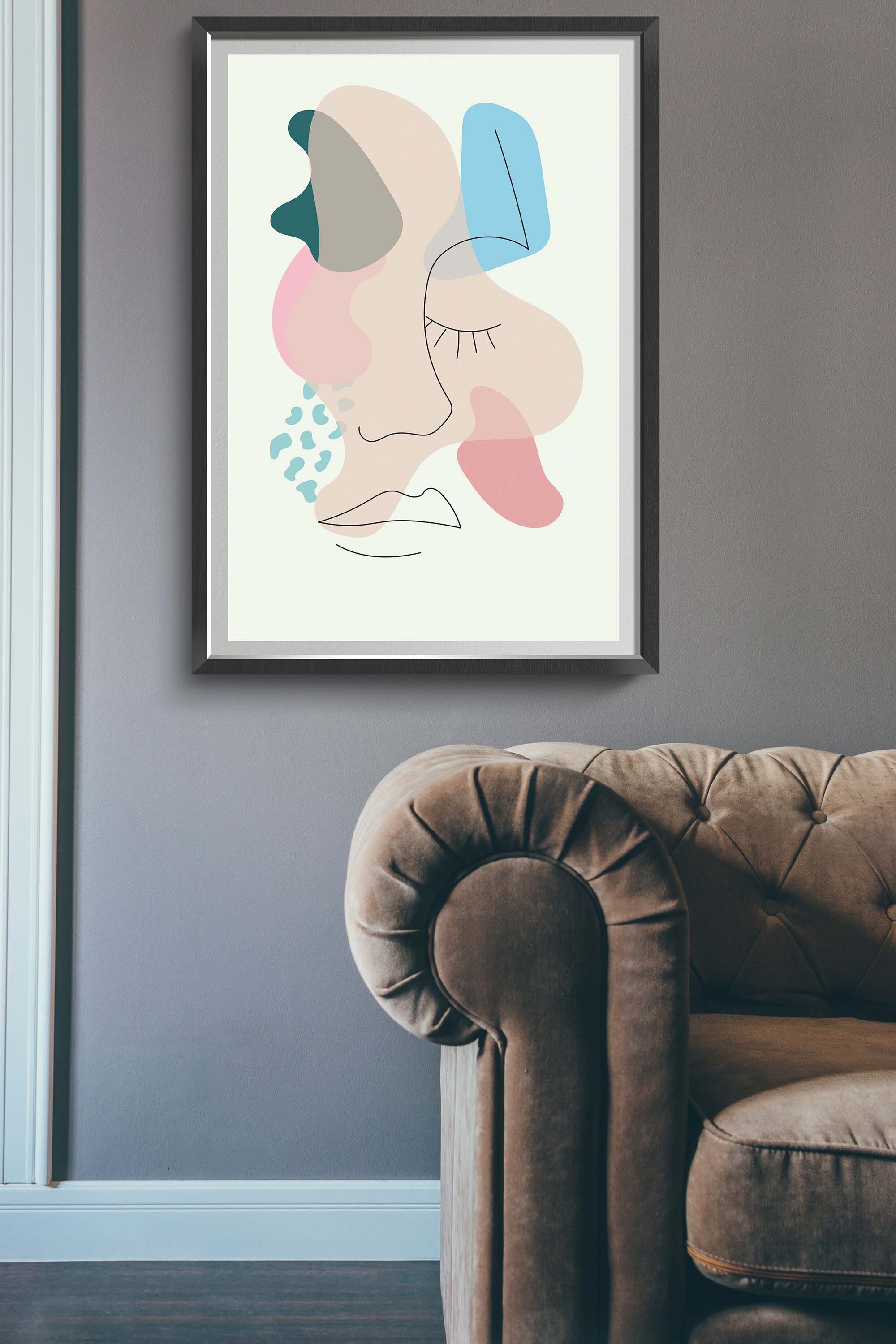 Printable Wall Art Women Line Art PRINTABLE Female Face Wall Art Women ...