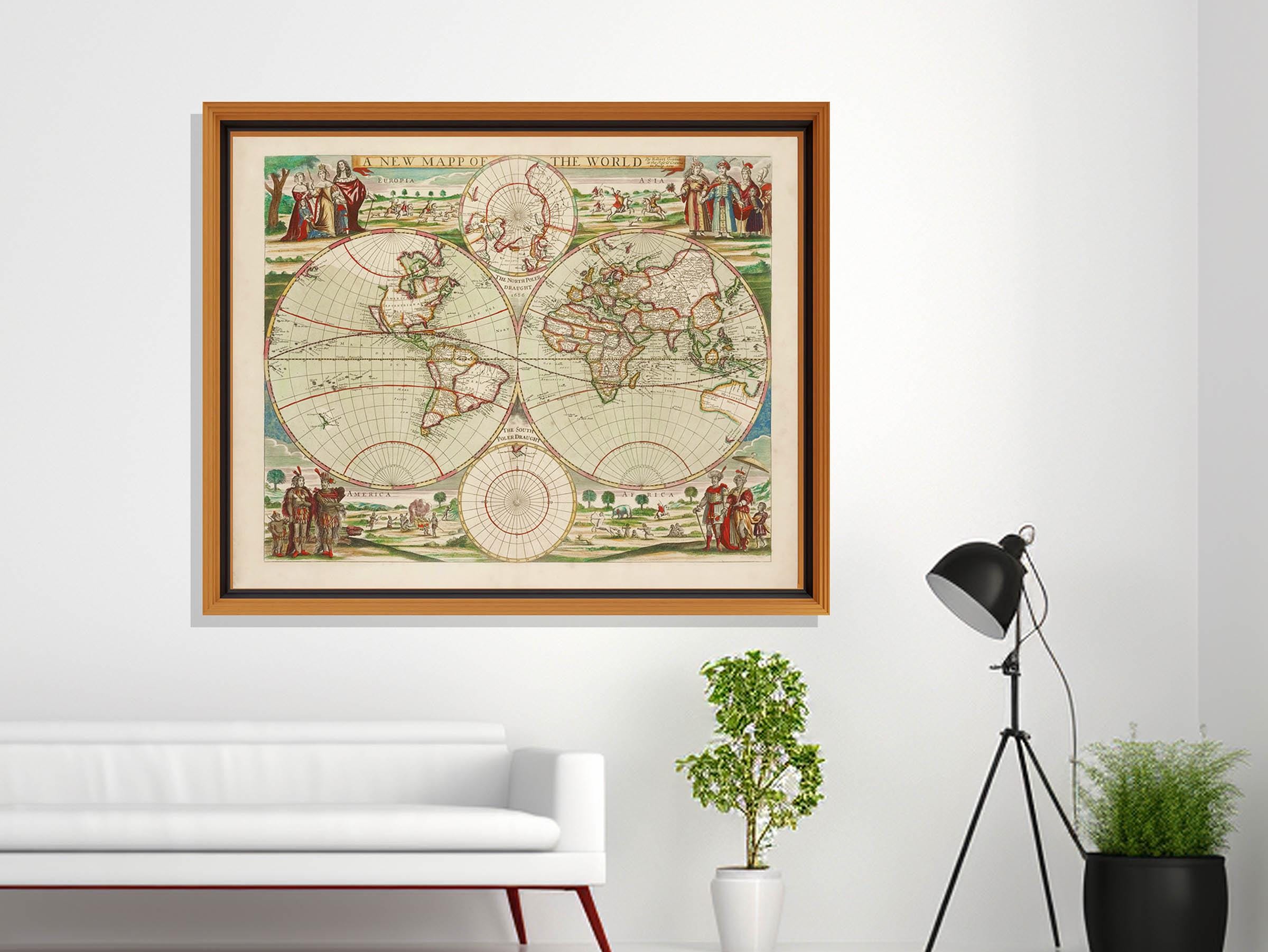 Nostalgic Digital Map,vintage Map Prints,old City,retro Map,historical ...