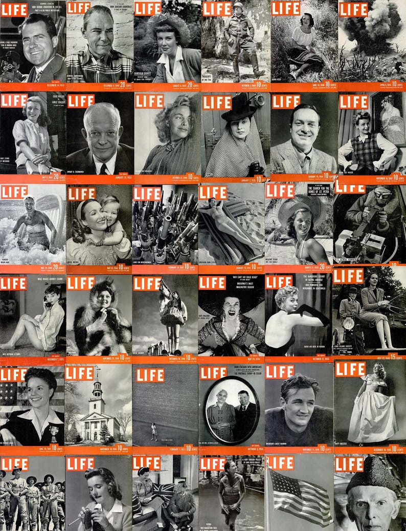 LIFE Magazine Archive Bundle, Vintage Photography, History Journals ...