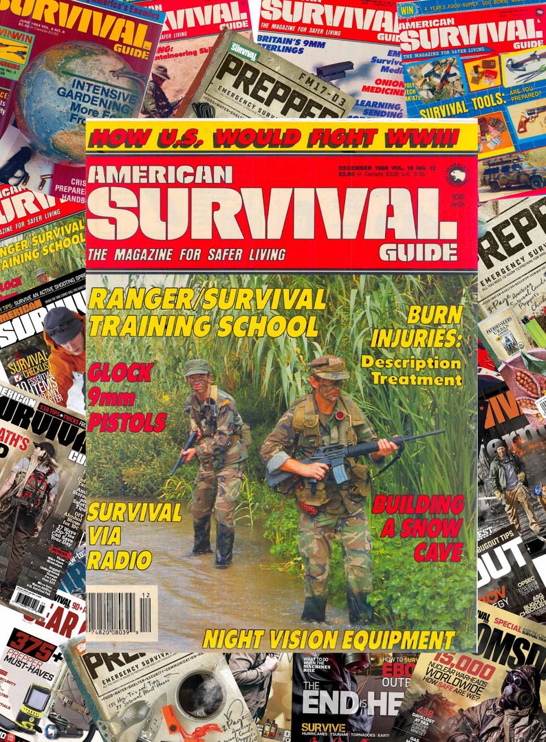 Survival Magazine Bundle: Prepper Bug Out Guide, American Survivalist ...