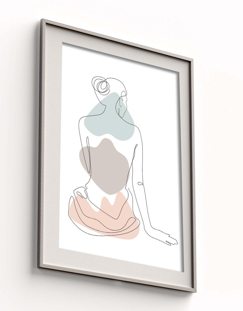 Printable Wall Art Women Line Art Print Female Body Wall Art Women Line ...
