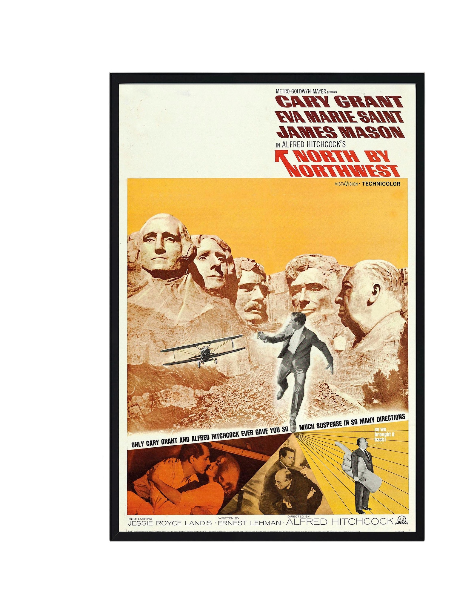 Alfred Hitchcock,cary Grant,eva Marie Saint,vintage Movie Poster ...