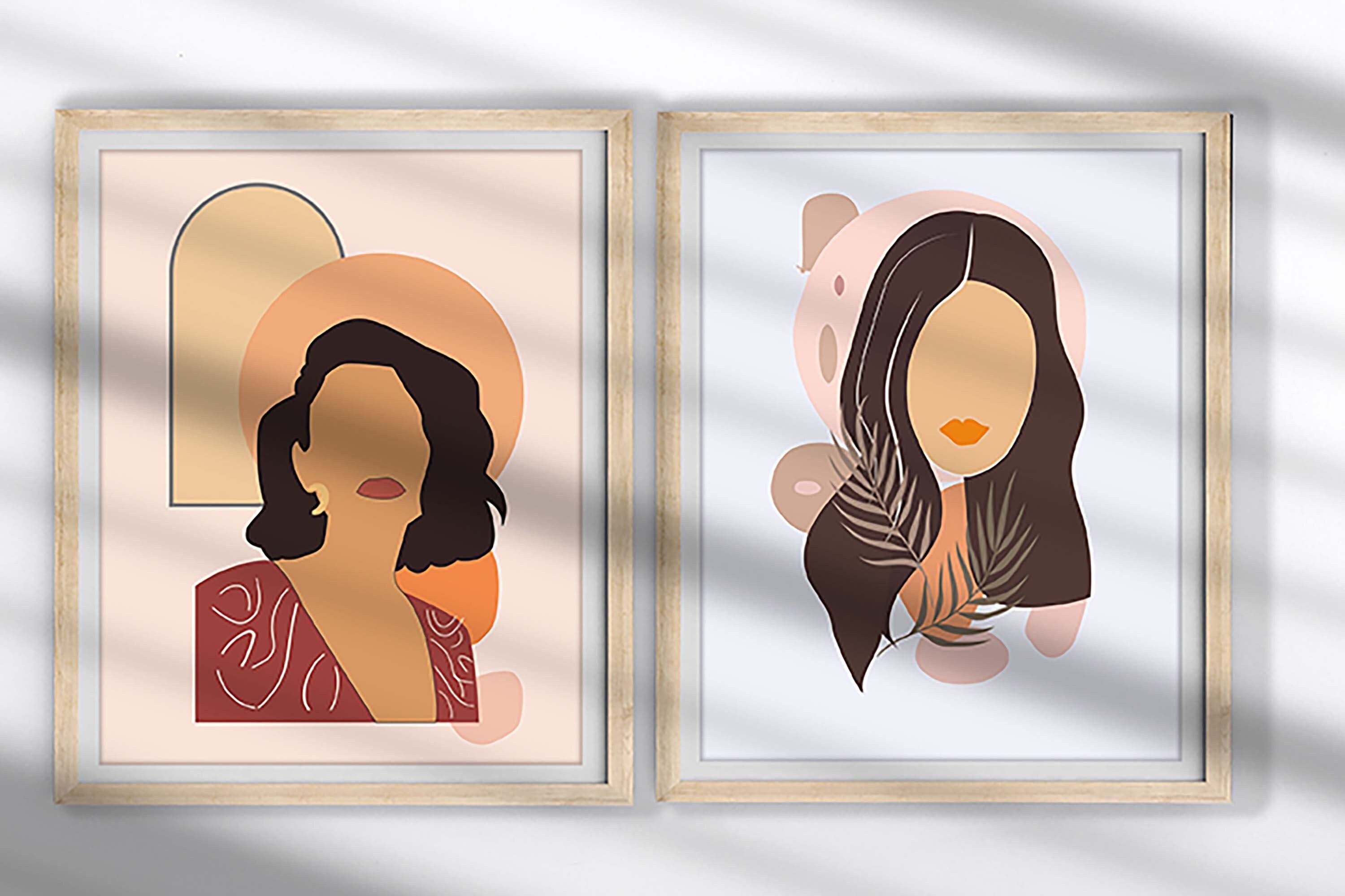 Woman Art Print,female Art,neutral Female Wall Art, Boho Girl Print ...