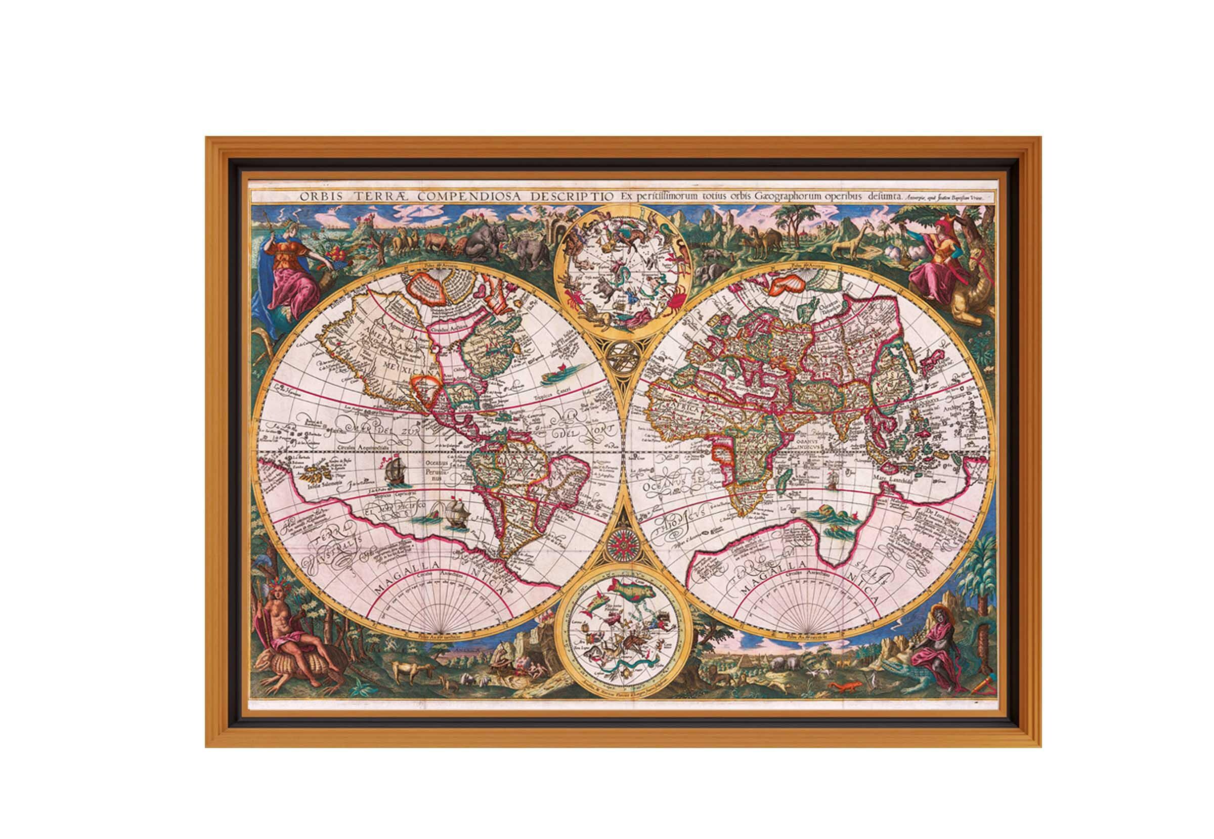 Nostalgic Digital Map,vintage Map Prints,old World,retro Map,historical ...