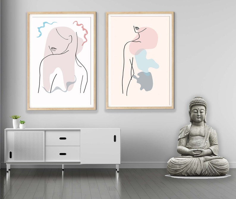 Printable Wall Art Women Line Art Print PRINTABLE Body Wall Art Line ...