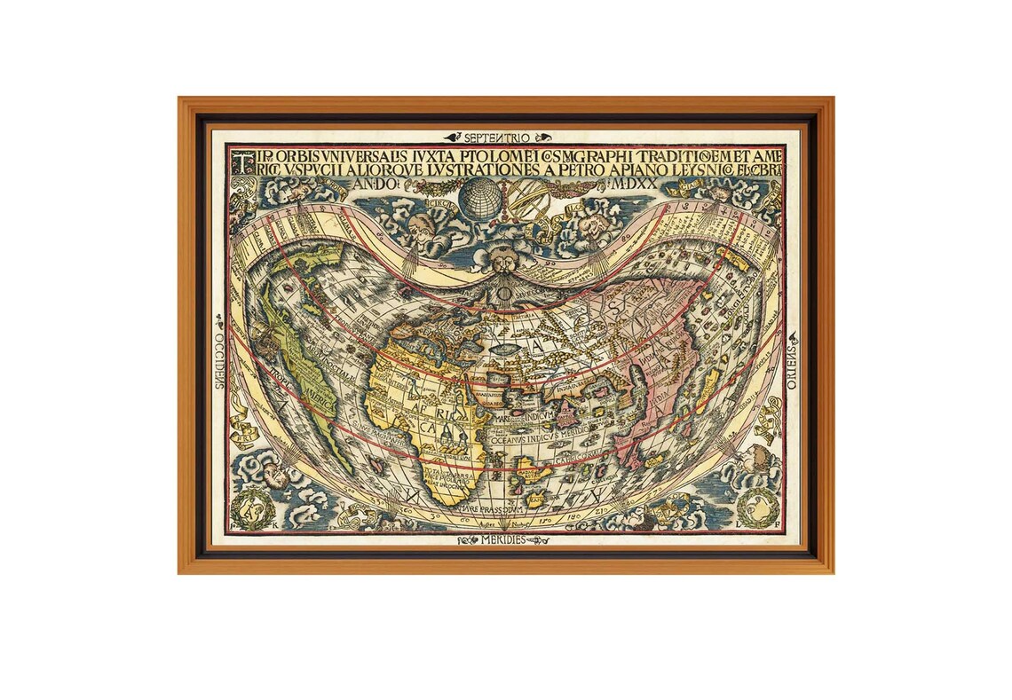 Nostalgic Digital Map,vintage Map Prints,old World,retro Map,historical ...