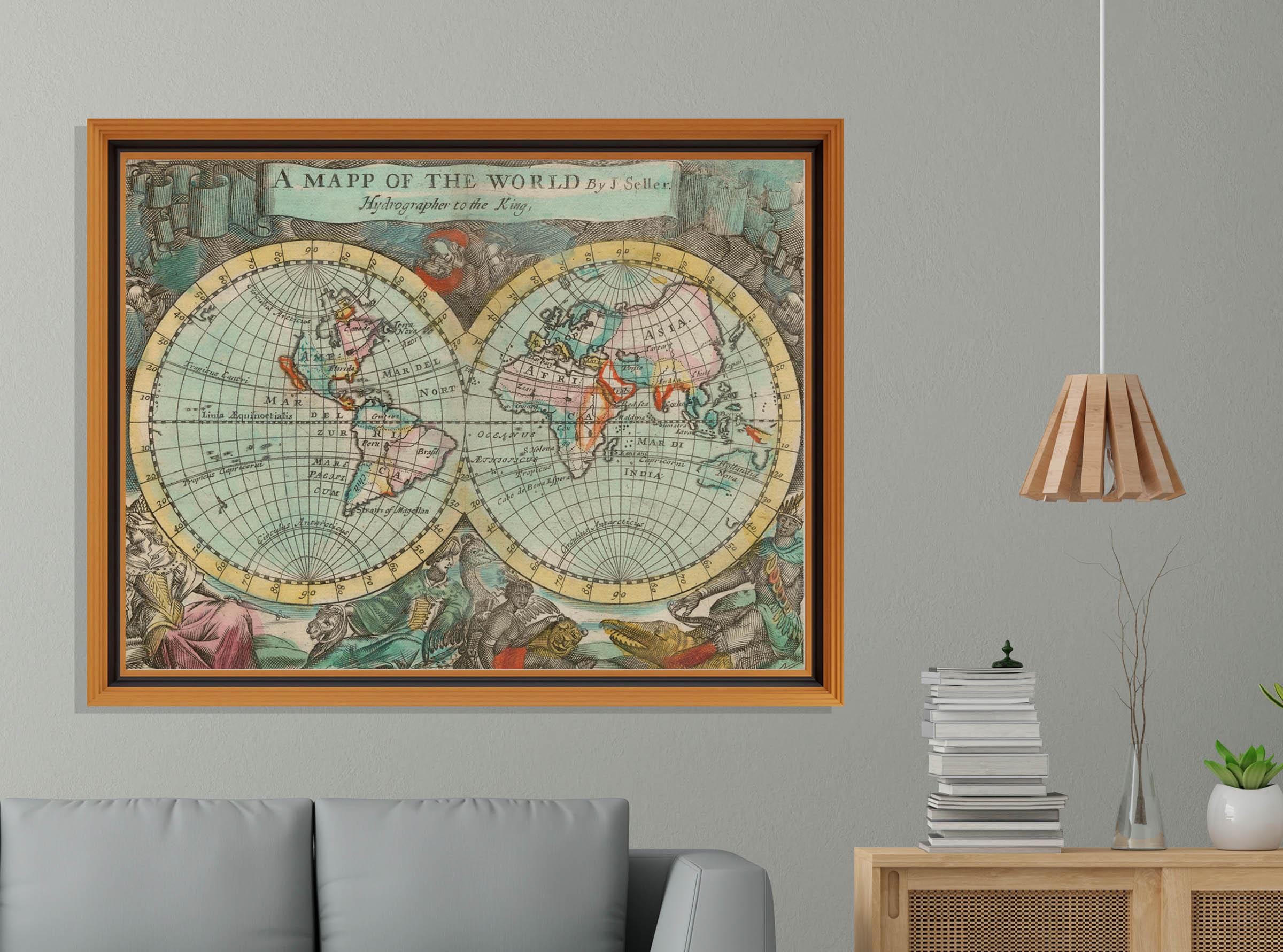 Nostalgic Digital Map,vintage Map Prints,retro Map,historical Digital ...