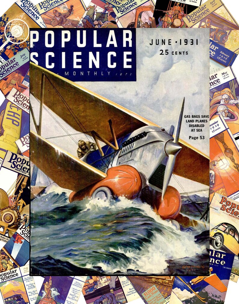 The Popular Science:back Issues Vintage Retro Magazine Digital Download ...
