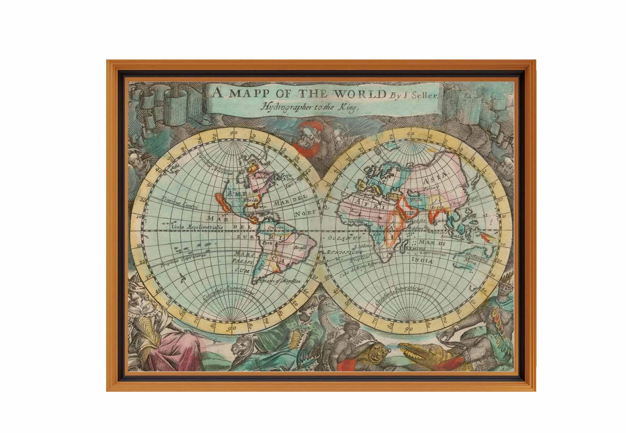 Nostalgic Digital Map,vintage Map Prints,retro Map,historical Digital ...