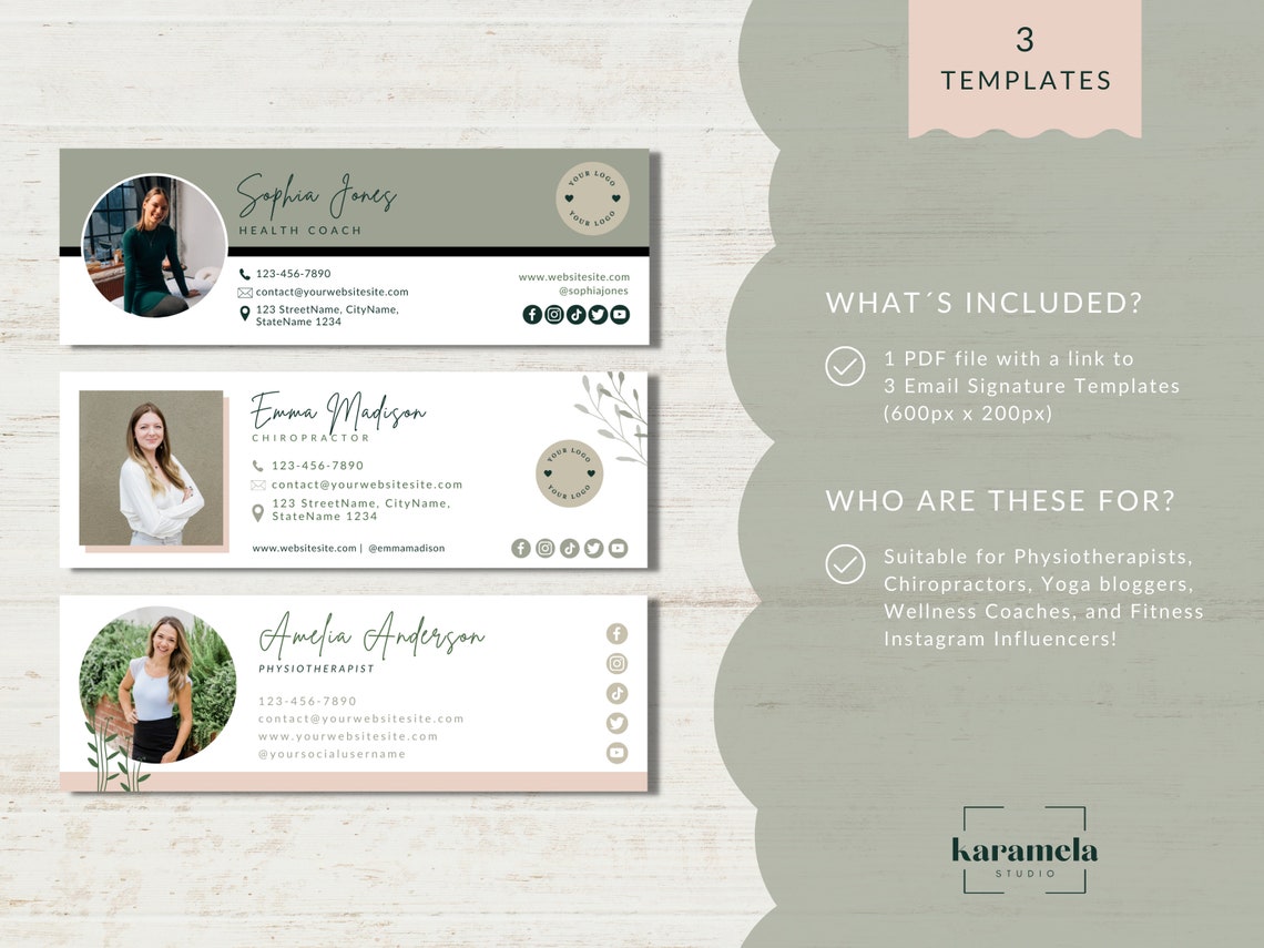 Email Signature Template | Editable Canva Signature Design | Gmail ...