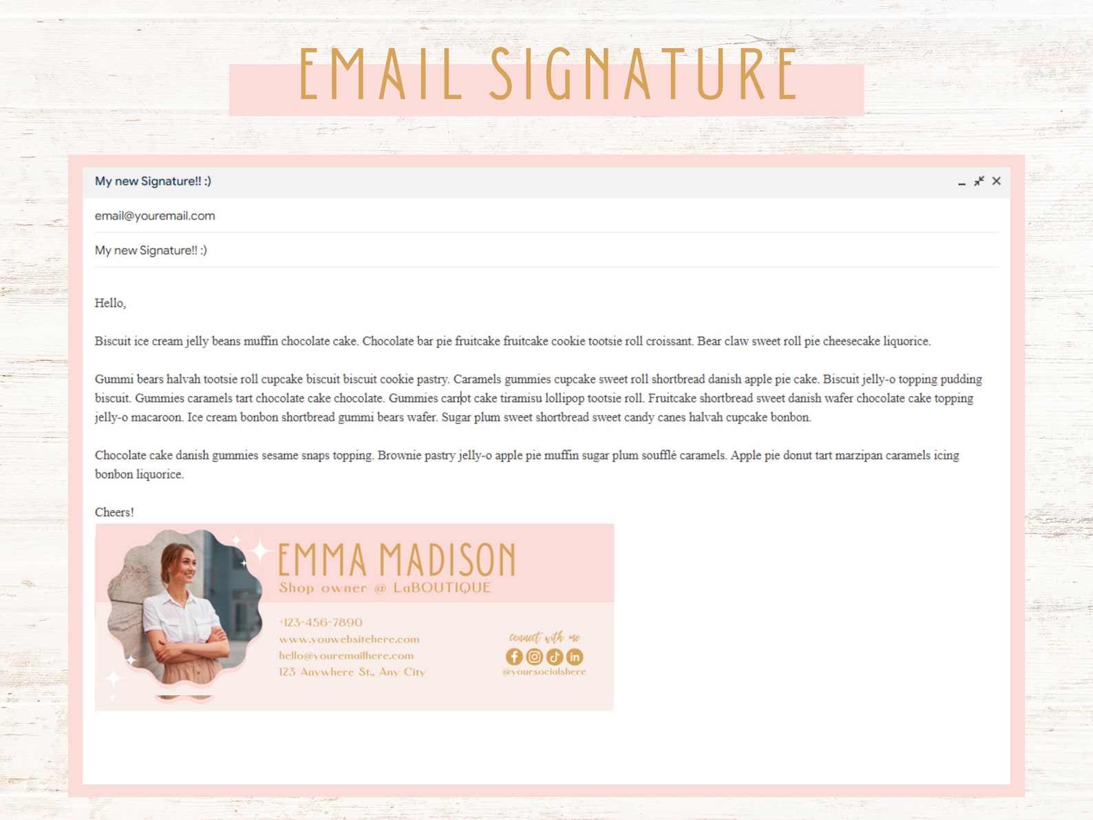 Email Signature Templates | Canva Template Signatures | Gmail Email ...