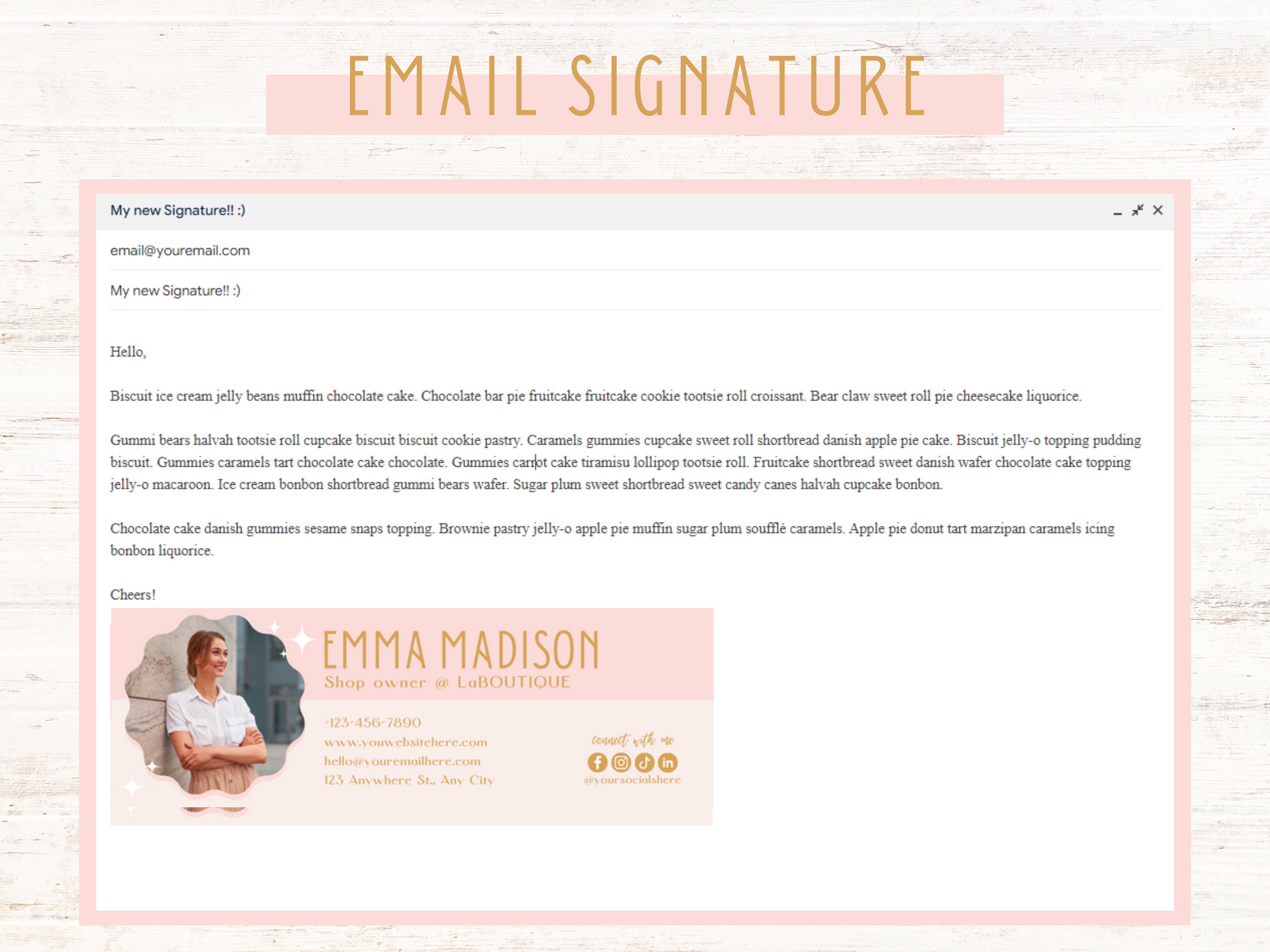Email Signature Templates | Canva Template Signatures | Gmail Email ...