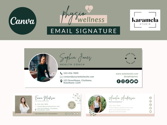 Email Signature Template Editable Canva Designs for | Etsy